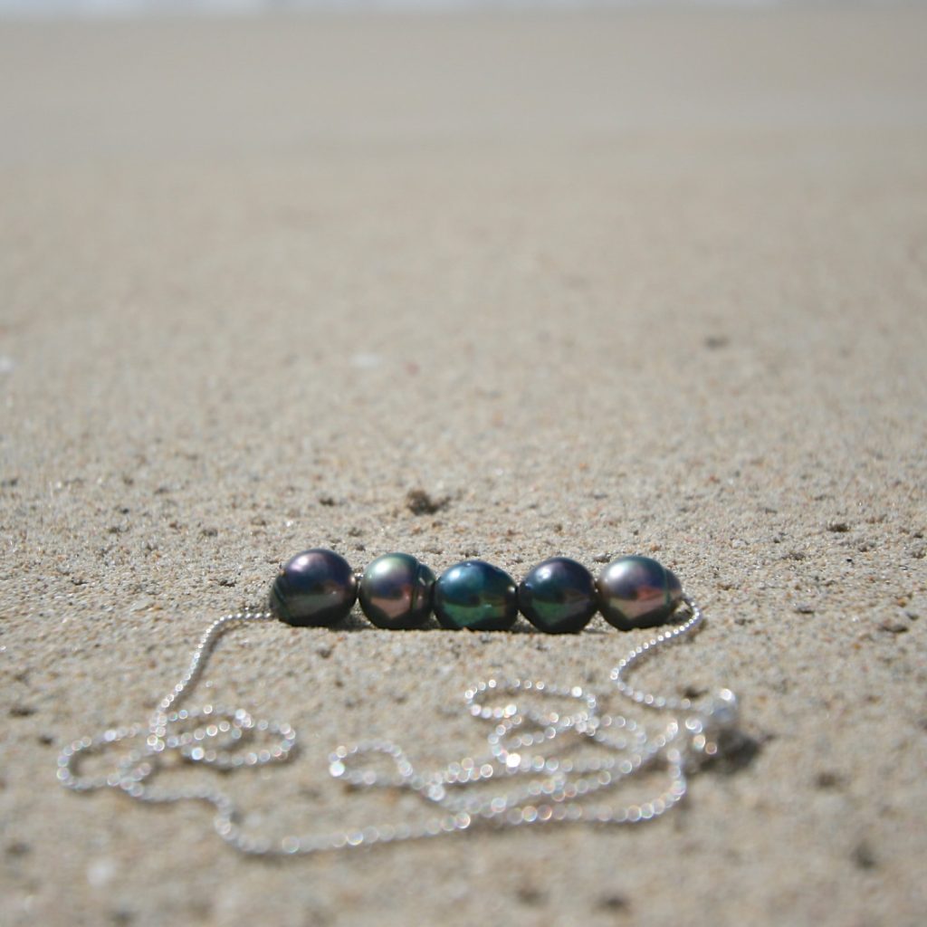 Trésors de St Barth Tahitian circled pearls necklace, St Barth island ...